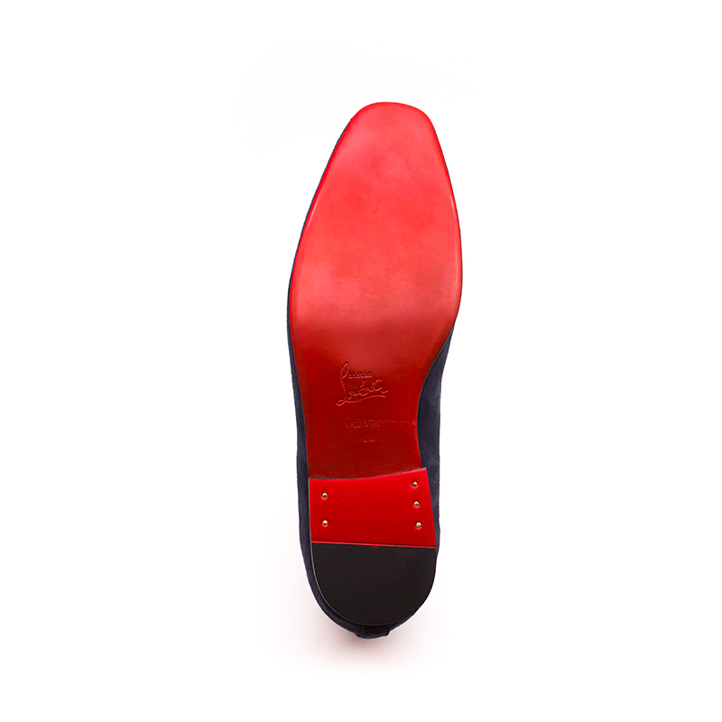 Christian Louboutin Yacht Spikes Flat Calf Men Blue – House Christian Louboutin Yacht Spikes Flat Calf Men Blue – House